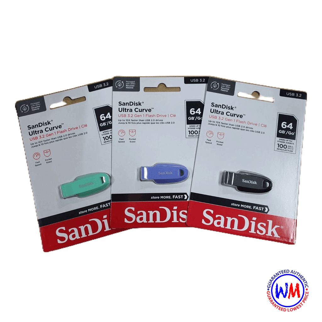SanDisk Ultra Curve 64GB USB 3.2 Flash Drive SDCZ550-064G | Shopee ...