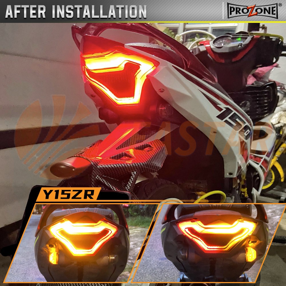Sniper 150 Tail Light RGB LED Running Light Smoked Lampshade Waterproof ...