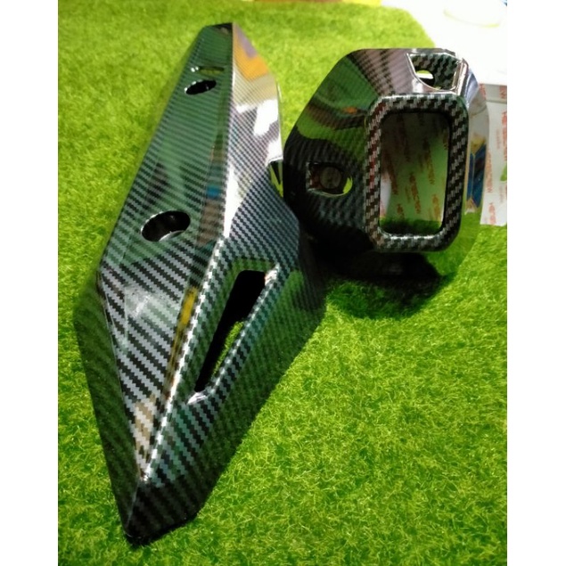 heatguard/muffler tip carbon For Honda click game changer | Shopee ...