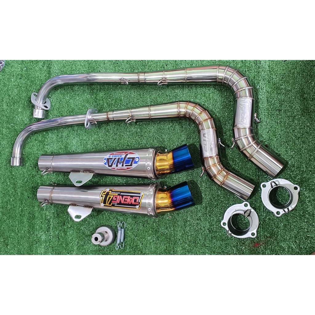 Titanium Set Conical pipe for Xrm110, Wave100, Smash, Shogun,Rj110 ...