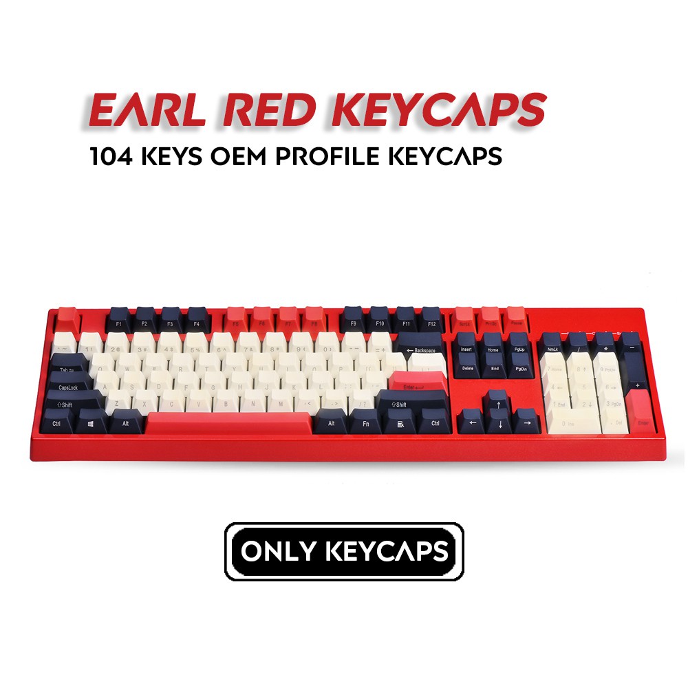 104 Keys PBT Keycap Side/top Side Earl Red Keycaps Laser Carving OEM ...