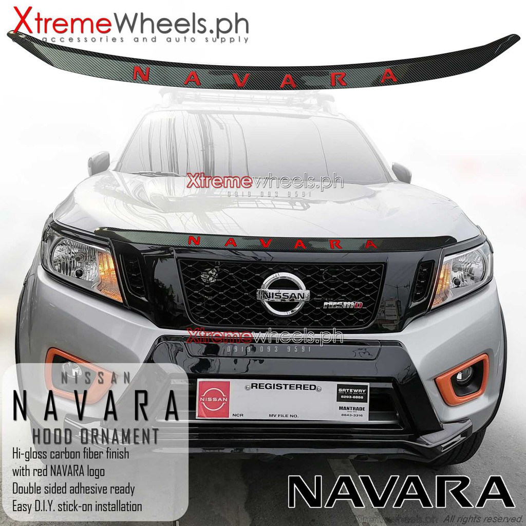 Nissan Navara NP300 El Calibre 2015 - 2020 Hood Garnish Carbon Fiber ...