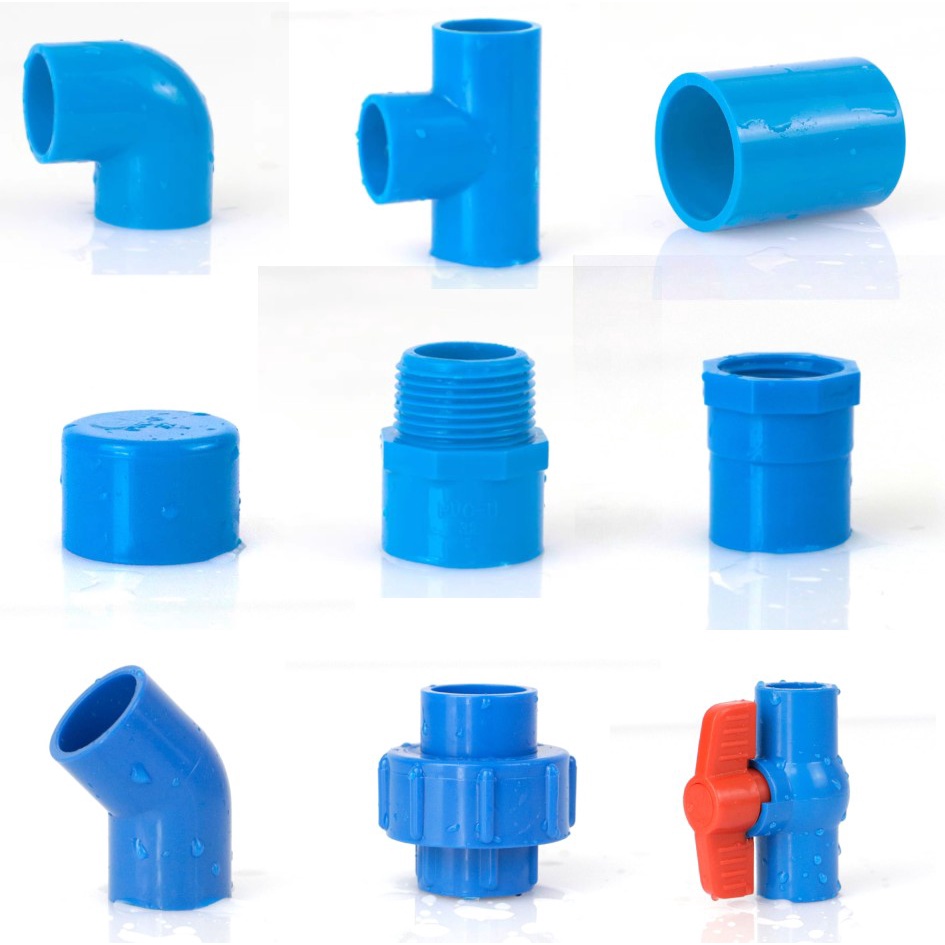 PVC Blue Fittings ( EIbow, Tee, Coupling, Cap, Plug, Male Adaptor ...