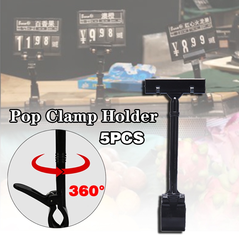 5PCS Pop Clamp Holder Price Tag Support Clip Price Name Tag Display ...