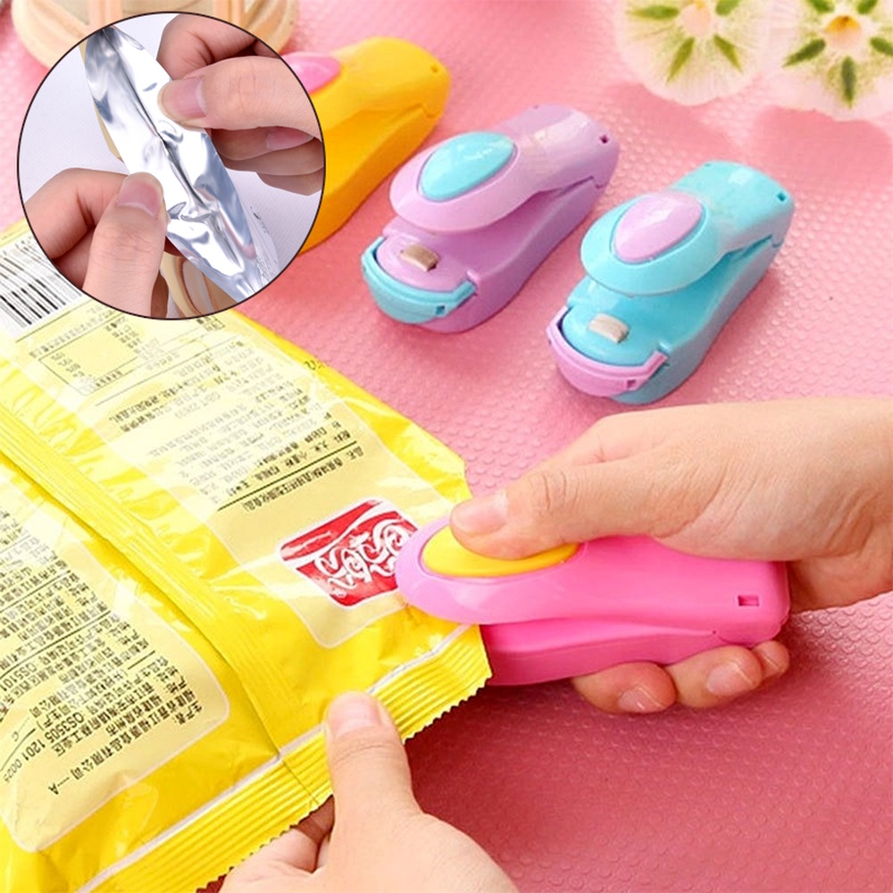 Mini Heat Bag Sealing Machine Package Sealer Bags Thermal Plastic Food Bag Closure Portable ...