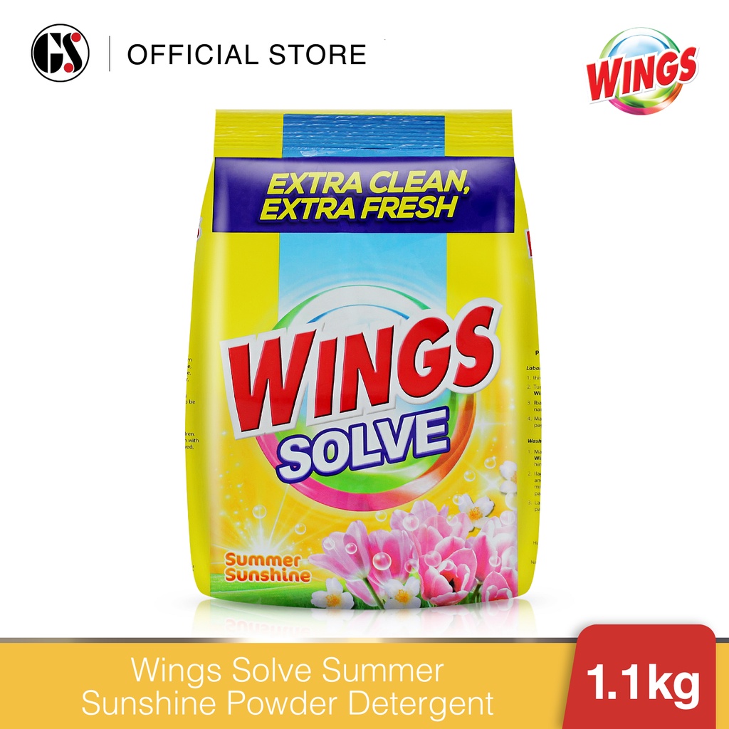 Wings Solve Summer Sunshine Powder Detergent 1.1kg | Shopee Philippines