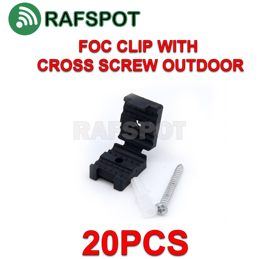 20PCS - Fiber Optic Cable Clip With Screws & Tox Outdoor Use | Shopee ...