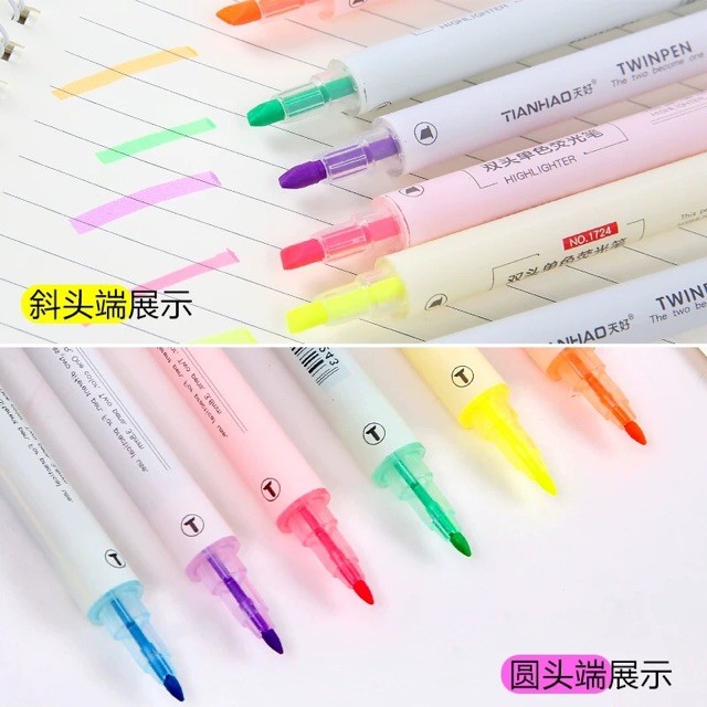 Chosch Double head Highlighter Pen / Twinpen Dual Tip Highlighter ...