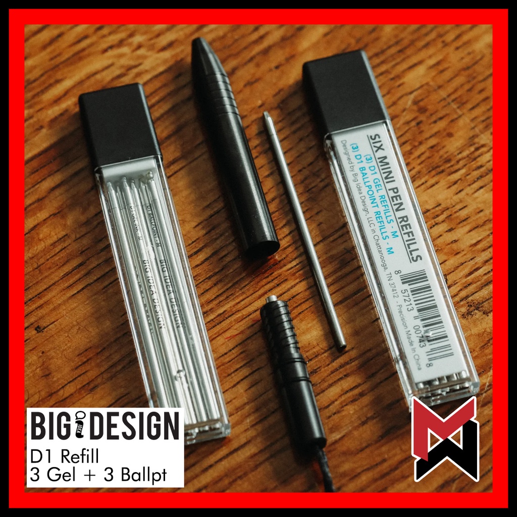 BIGiDESIGN - D1 REFILL PACK - 3 GEL, 3 BALLPOINT (MEDIUM) - Big Idea ...