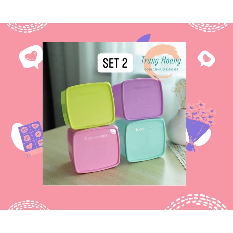 Cool Set 4 boxes of 800ml Tupperware | Shopee Philippines