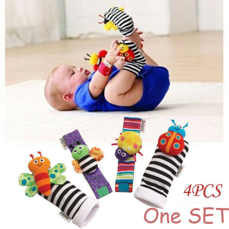 【Local delivery】4pcs set Cute Animal Infant Baby Kids Hand Wrist Bell ...
