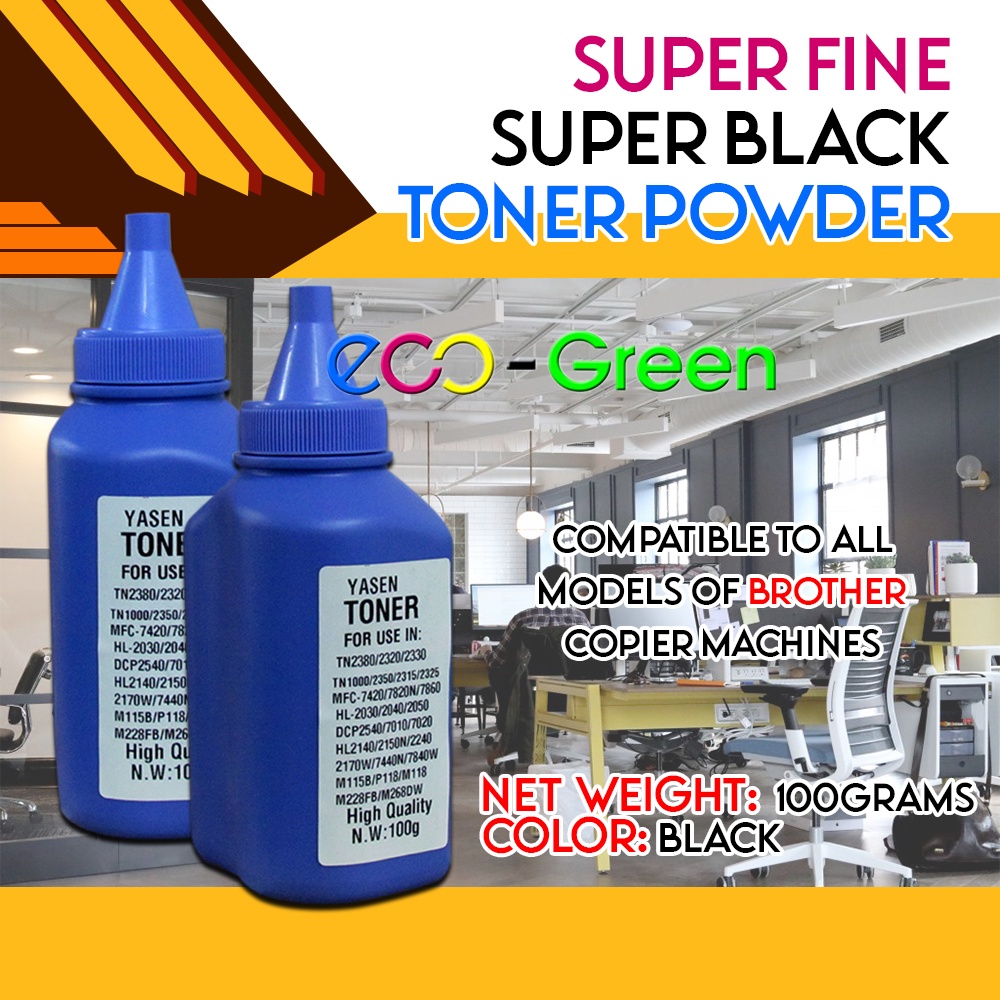 Super black compatible sa brother toner powder Monolaserjet 100g ...