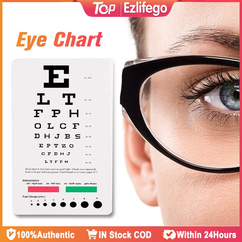 Wall Chart Snellen Eye Chart Eye Charts For Eye Exams White | Shopee ...