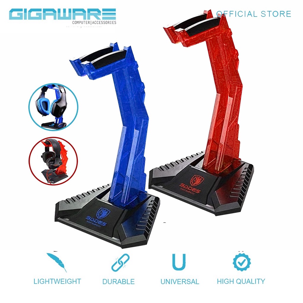 Gigaware SADES Gaming Headphone Stand Rack Headset Hanger | Shopee ...