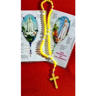 How to pray the rosary guide with plastic cover -English/Tagalog ...