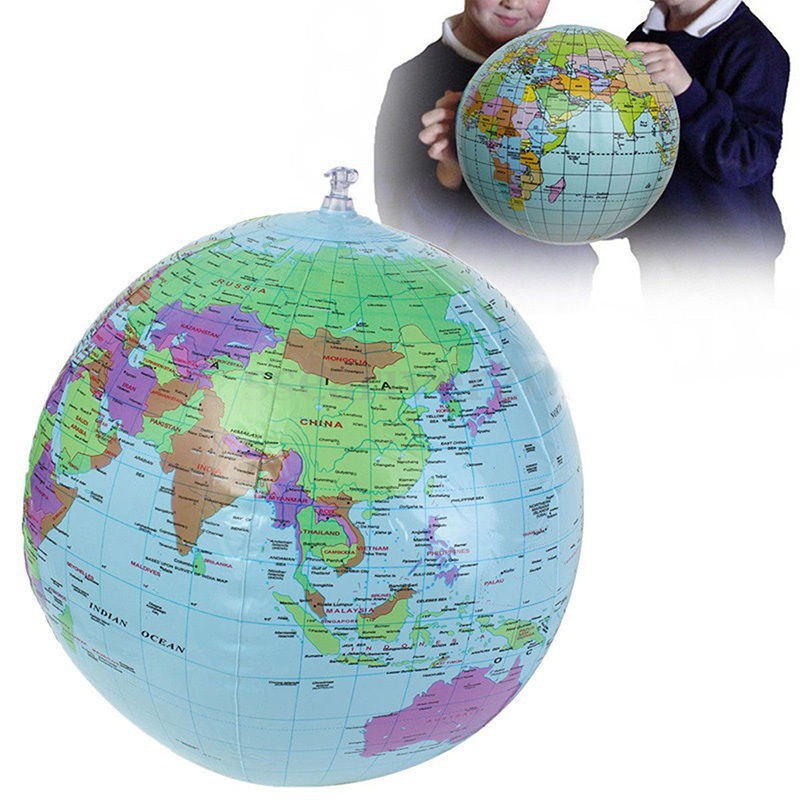 Inflatable Blow Up World Globe 30CM Earth Atlas Ball Map Geography ...
