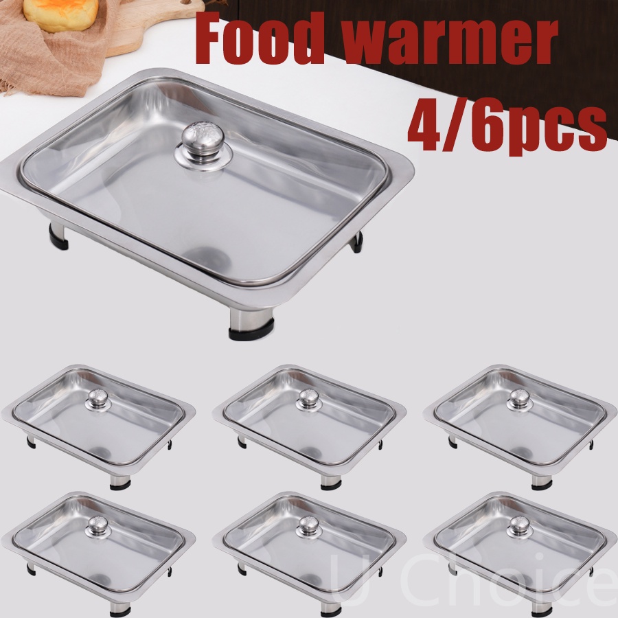 Unibest 4-6 pcs Food Warmer stainless set Stainless Steel Food Warmer ...