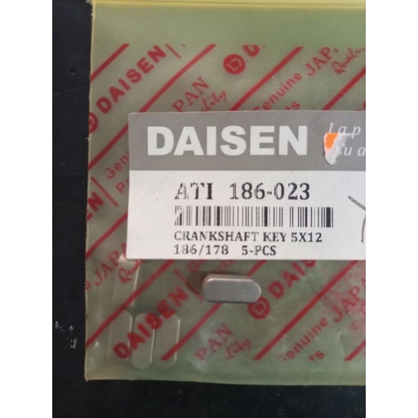 Daisen crankshaft key (kunya) 5x12 ATI 186 / 178 | Shopee Philippines