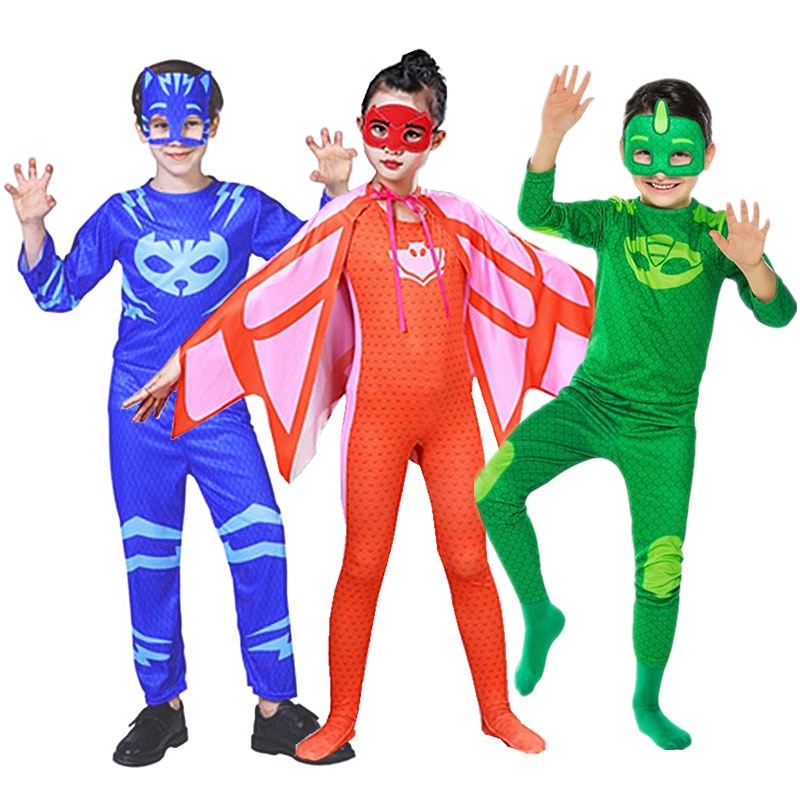 PJ Mask Costume Cosplay Catboy Owlette Gekko Jumpsuit for Kids Boys ...
