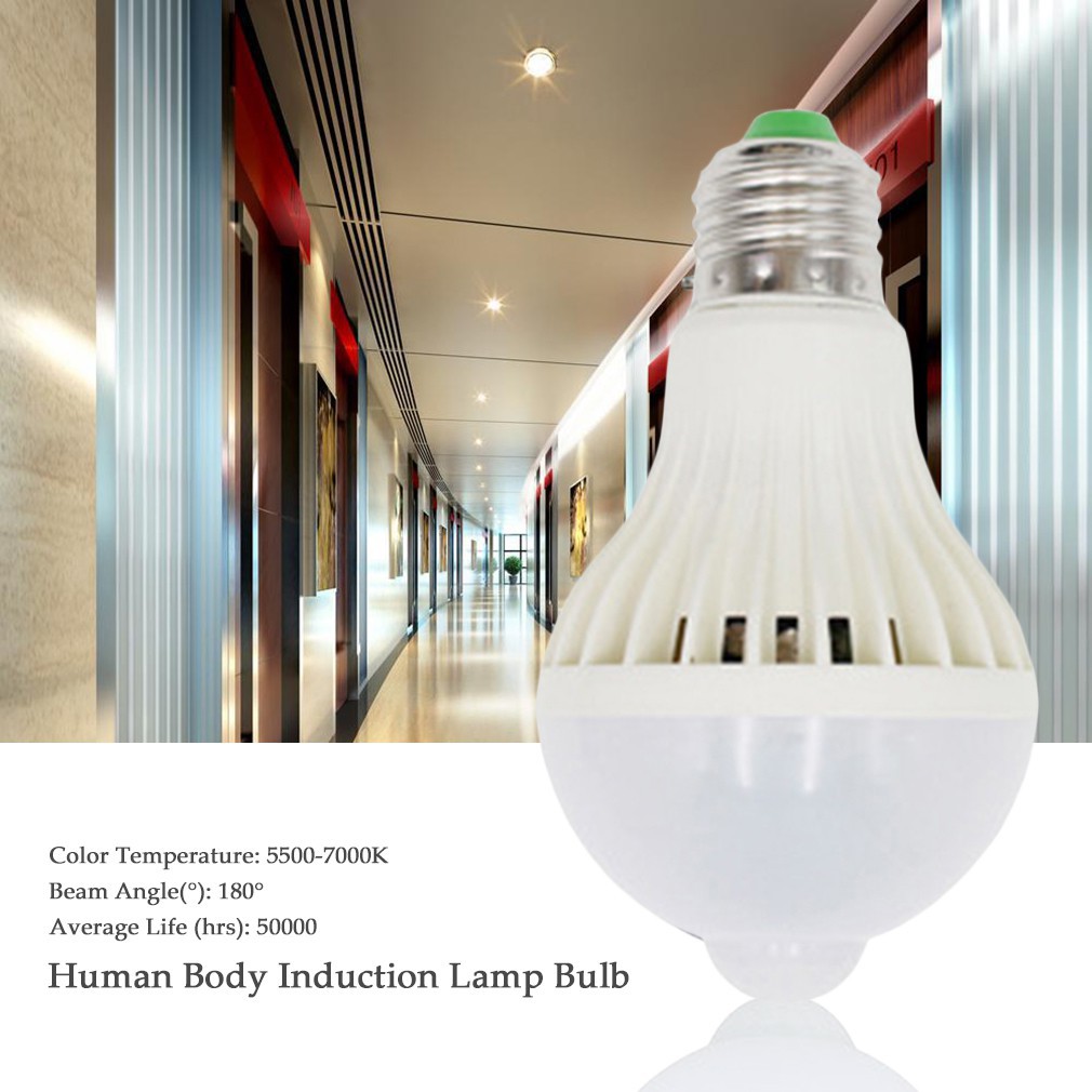 newlife] E27 LED PIR Motion Sensor Lamp Human Body Induction Bulb ...