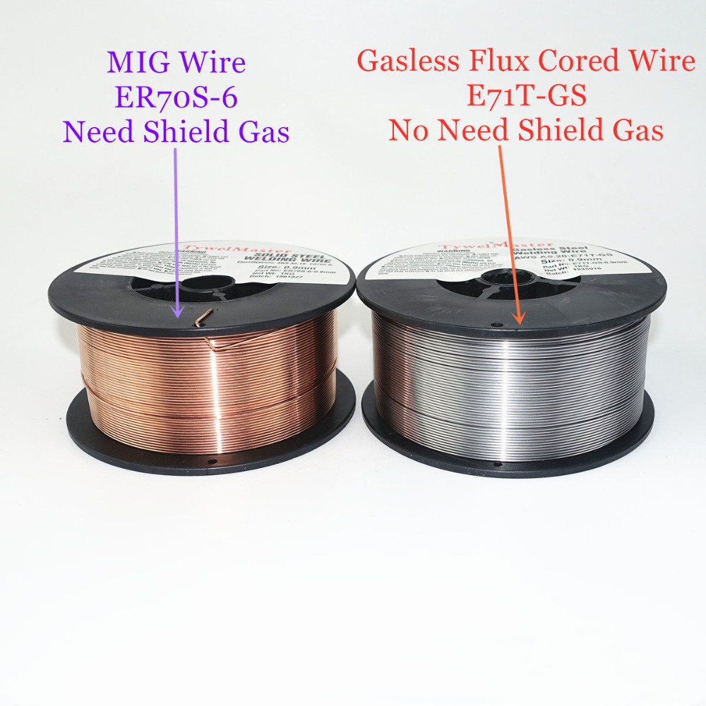 1KG 5KG 0.8-1.2mm Gasless flux cored wire E71T-GS/Mig wireER70S-6 MIG Flux core and solid wire ...