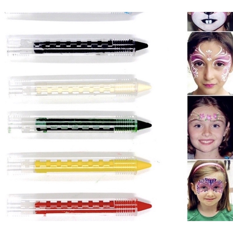PENNY#face paint crayons sticks push-up set 6 colors by pens costume ...