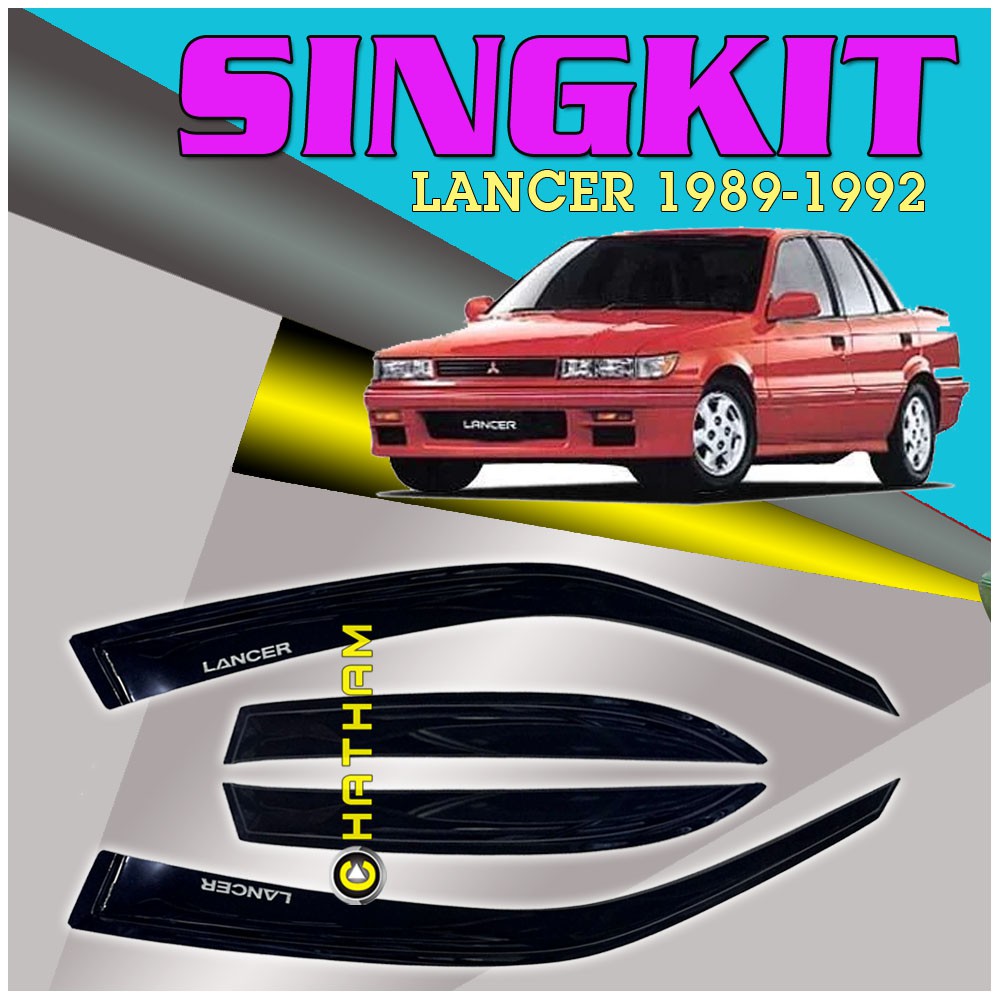 Mitsubishi Lancer Singkit 1989 to 1992 ( Rain Guard Window Door Visor ...