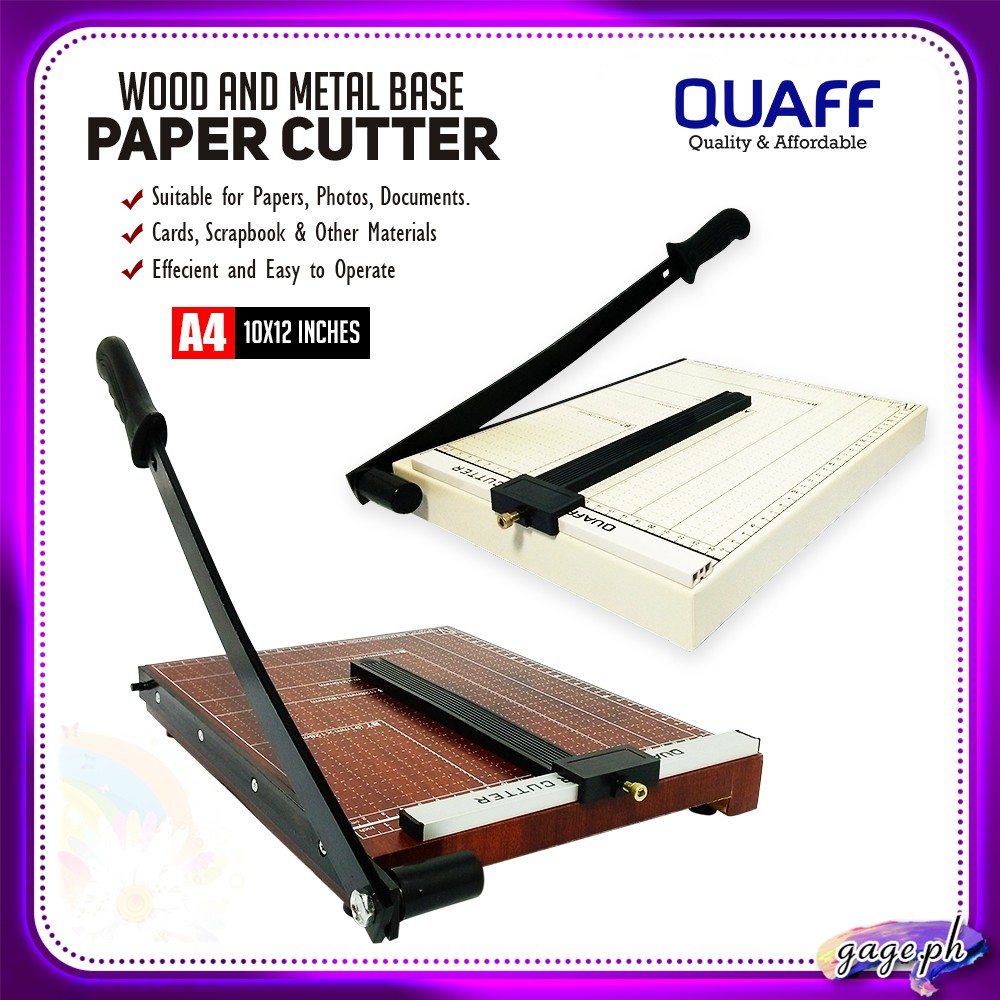 QUAFF Paper Cutter A4 / A3 / A5 / B4 || Metal Based & Wood Based ...