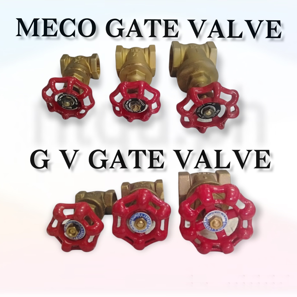 Heavy Duty Brass Gate Valve MECO & GREAT VOLUME (Size 1/2, 3/4 & 1 ...