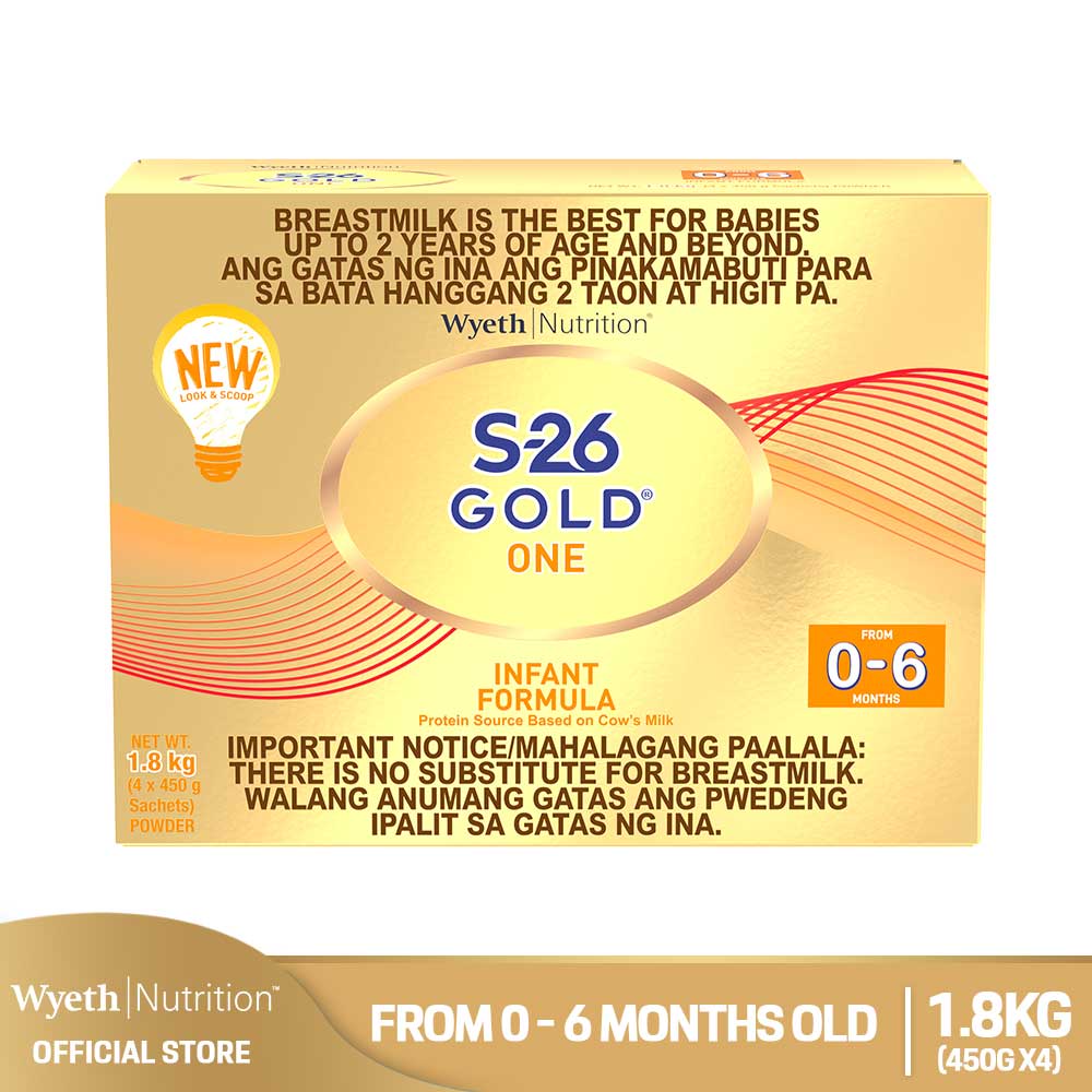 S-26 GOLD® ONE Infant Formula for 0-6 Months, Box 1.8kg | Shopee Philippines
