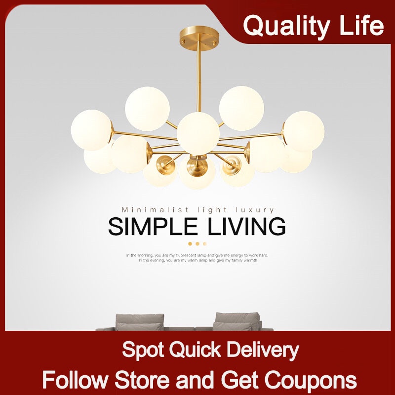 Nordic LED Chandelier/Living Room Pendant Lamp/Ceiling Light/Bar Drop ...