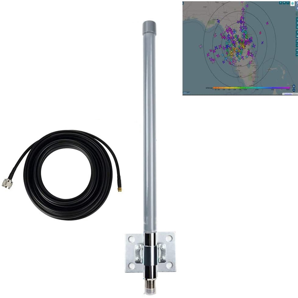 ADS-B 1090 MHz Antenna 5.5dBi for Aviation ADS-B Receiver RTL SDR ...