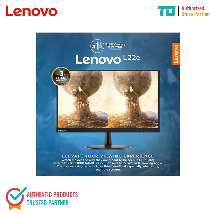 Lenovo L22e-20 65DE 21.5-inch LED Backlit LCD Monitor with VGA/HDMI ...