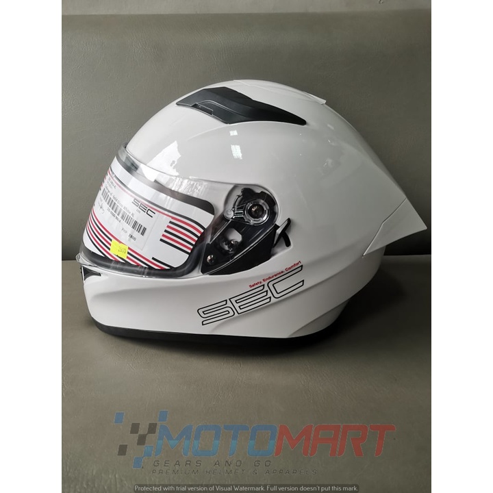 SEC HELMET DSEC-04916 CHALLENGER V3 - SOLID GLOSS WHITE | Shopee ...