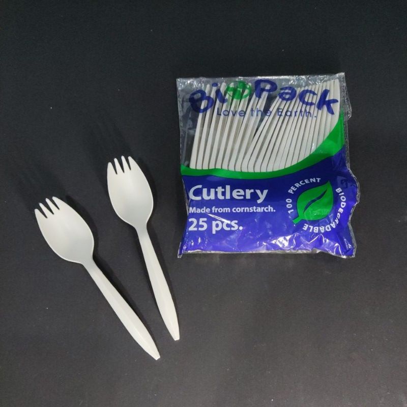 Disposable Sporks Cornstarch Biodegradable BioPack (25pcs/pack ...