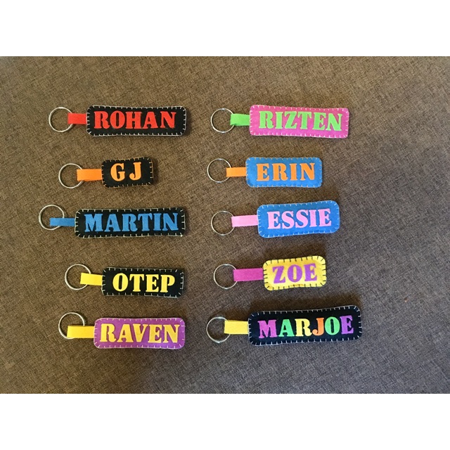 Felt Name Tags Personalized Key Chains Shopee Philippines