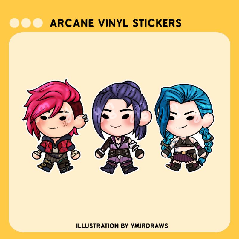 Arcane League of Legends Vinyl Stickers (Jinx, Vi, Caitlyn) | Shopee ...