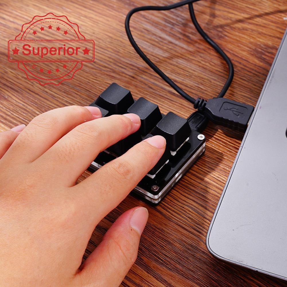 6 Keys Black Keypad Mini Keyboard Copy Paste Custom Password Key Shortcut Key Mechanical One ...