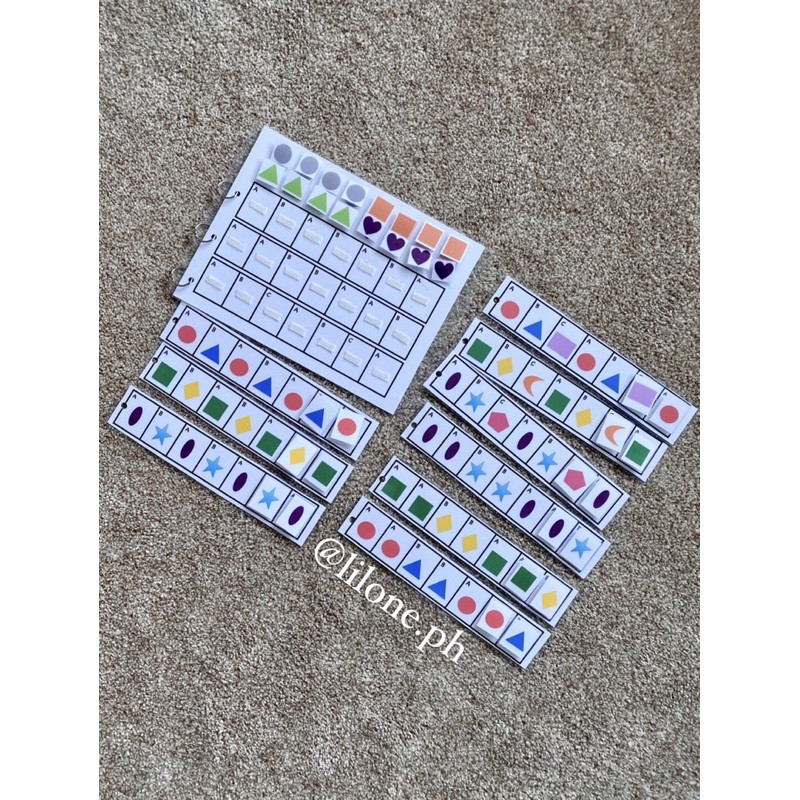 Laminated with Velcro Learning Patterns Educational Worksheet | Shopee ...