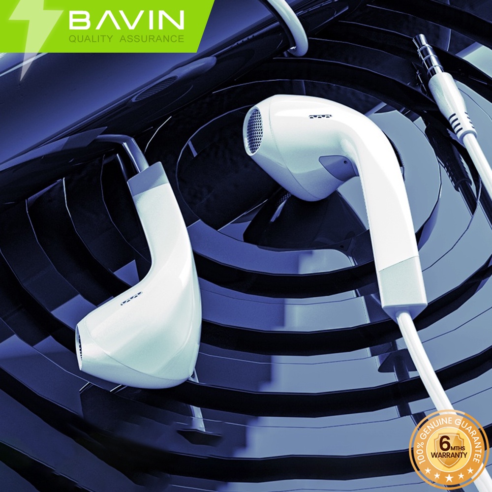BAVIN HX850 3.5mm Jack Heavy Bass HiFi Sound Quality Wired Earphone w ...