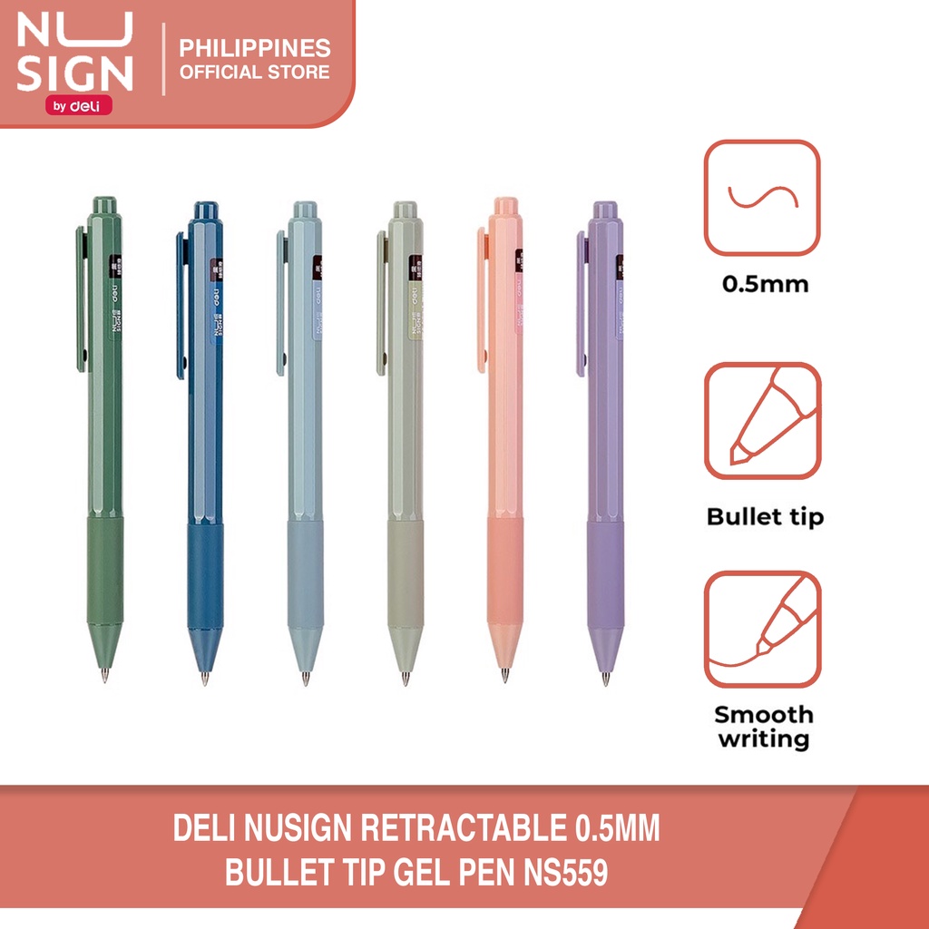 Deli NS559 NuSign Retractable 0.5mm Bullet Tip Gel Pen 1PC [79NS559 ...