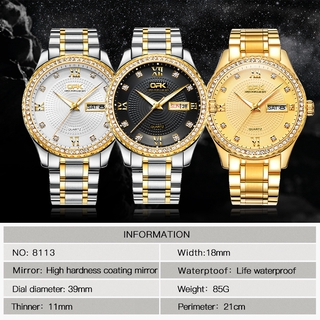 OPK Watch for Men Original Waterproof Quartz Business Dual Calendar ...