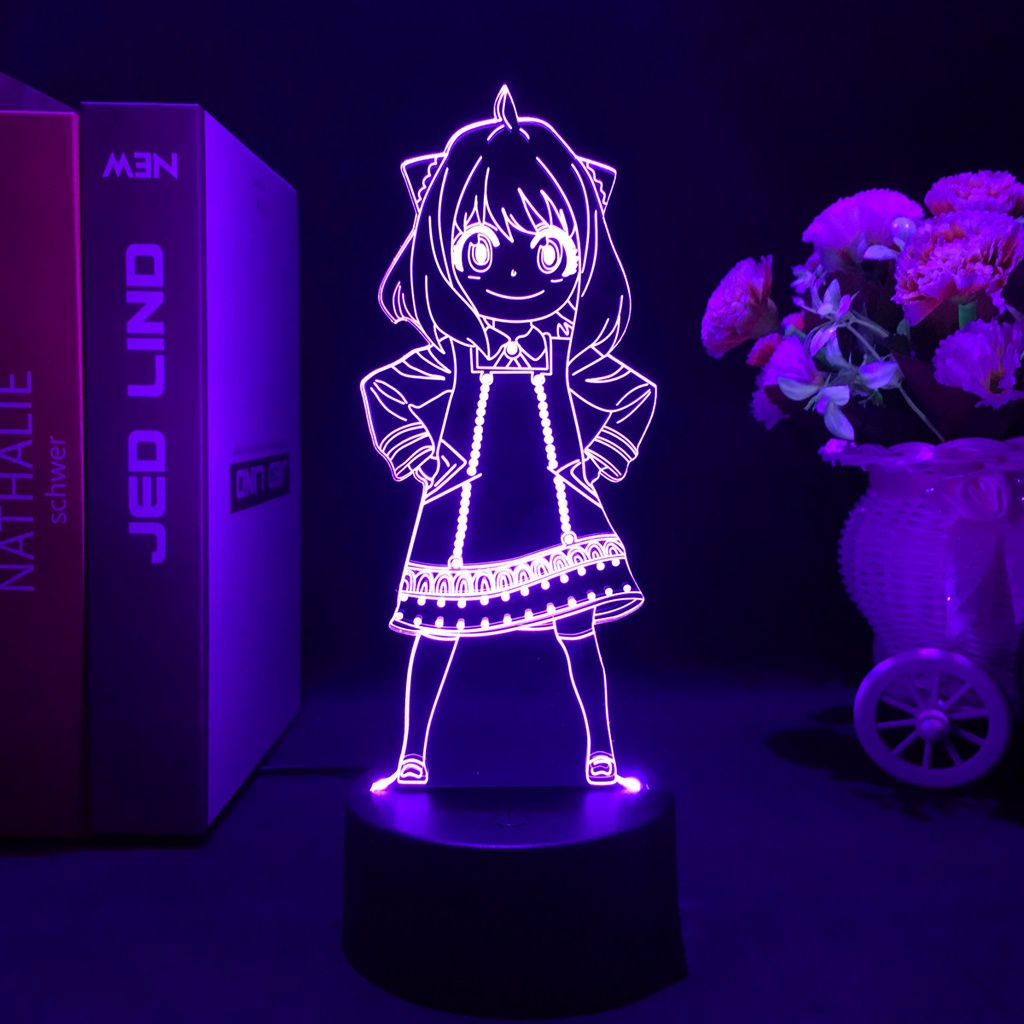 Anime SPY X FAMILY Figure Anya Forger Led Night Light 16 Colors