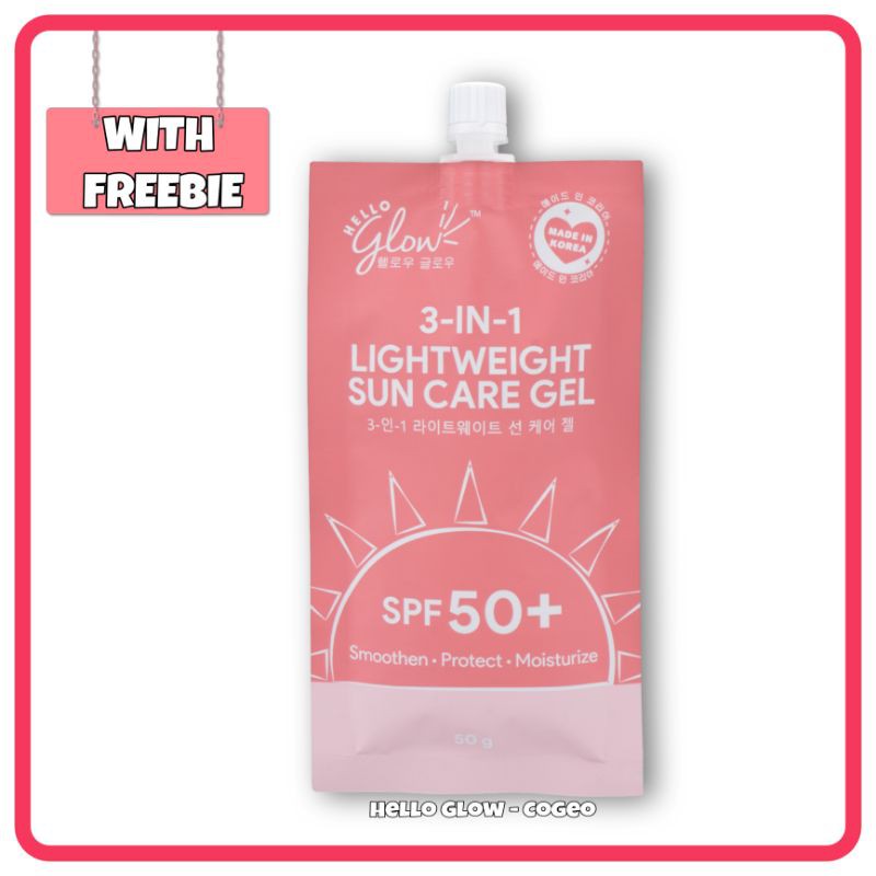 HELLO GLOW 3-IN-1 LIGHTWEIGHT SUN CARE GEL SPF 50+ | Shopee Philippines