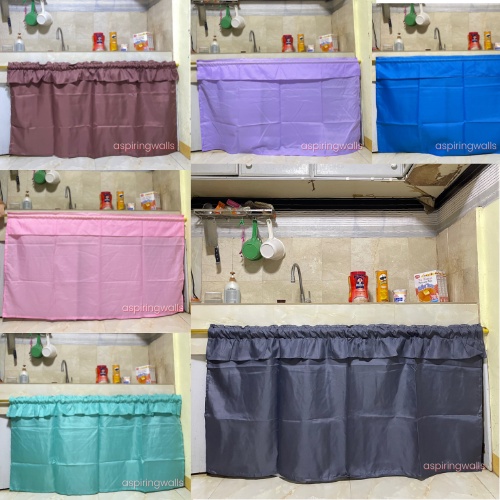 PLAIN DESIGN FOR KITCHEN OR LABABO CURTAIN | STANDARD SIZE | 60*30 ...