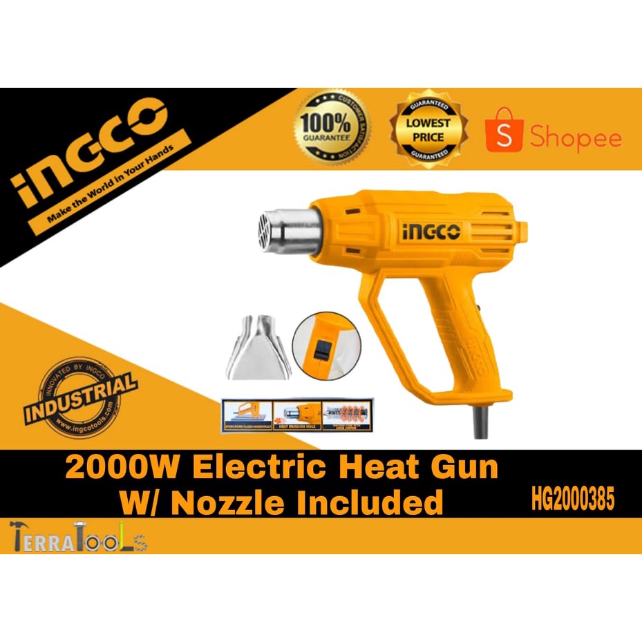 INGCO Heat Gun 2000W HG2000385 | Shopee Philippines