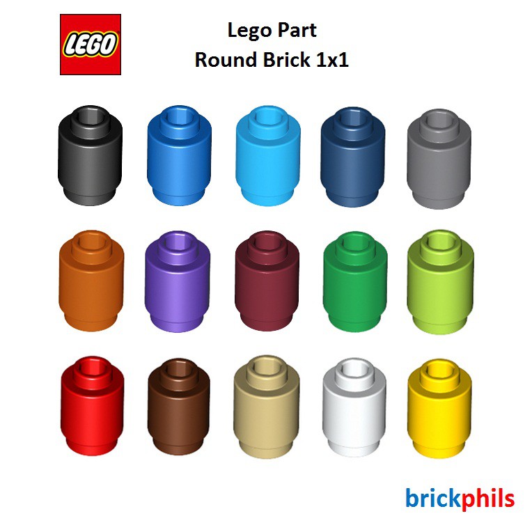Lego Part 3062b - Round Brick 1x1 (10pcs per Lot) | Shopee Philippines