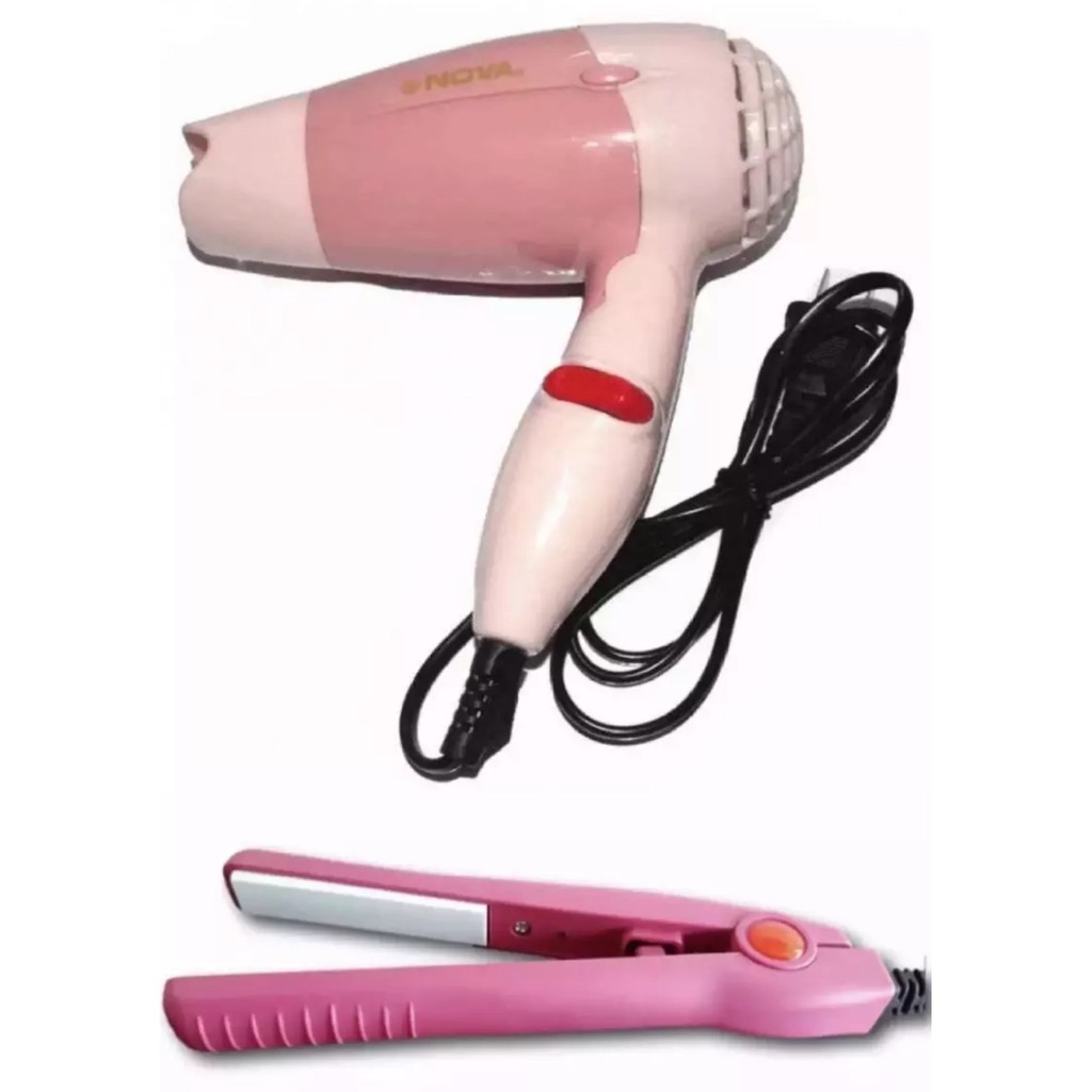 2pcs/set NOVA Mini Hair Dryer Compact Blower and Ceramic Mini Hair ...