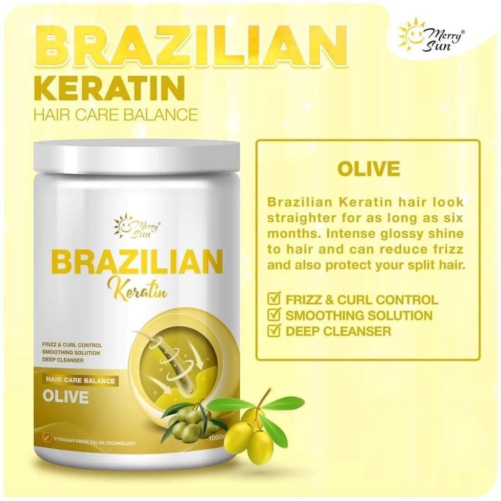 Brazilian Keratin [MerrySun] | OLIVE EXTRACT | 1000ML | Shopee Philippines