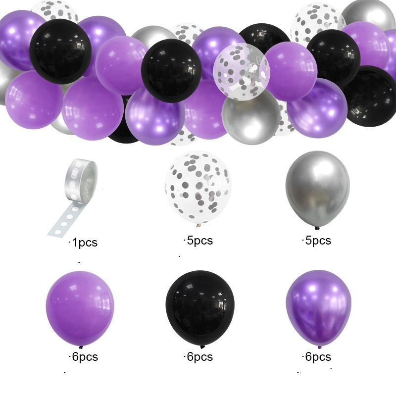 BTS Latex Balloon BTS Pull Flag Star Cake Topper Birthday Set Happy ...